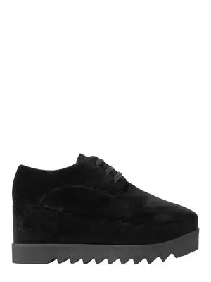 Stella McCartney Elyse Velvet Platform Brogues - Black