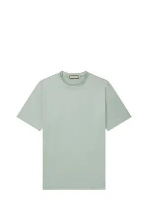 Bottega Veneta Straight-leg Logo-embroidered Cotton-jersey Sweatpants - Blue