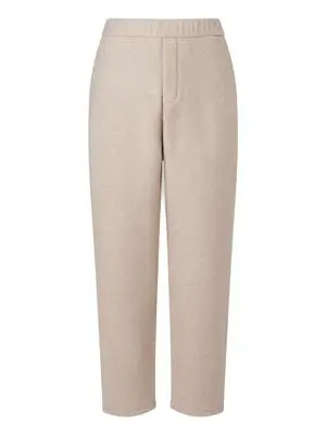 Loro Piana Straight-Leg Wool-Blend Sweatpants Cream