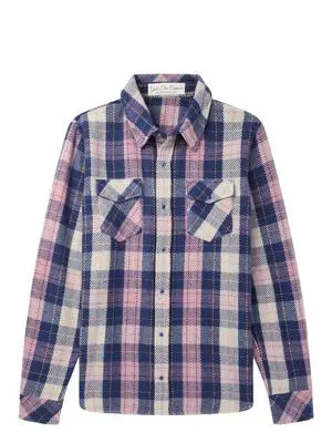 GOD'S TRUE CASHMERE Checked Cashmere Shirt - Pink