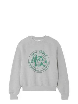 RE/DONE Printed Cotton-jersey Sweatshirt - Gray