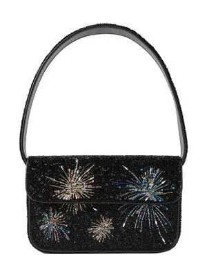 Staud Tommy Bead-embellished Shoulder Bag - Black