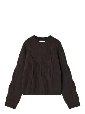 LISA YANG Sammie Cable-knit Cashmere Sweater - Brown