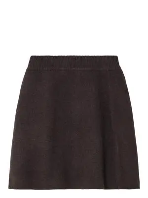 LISA YANG Clare Cashmere Mini Skirt Brown