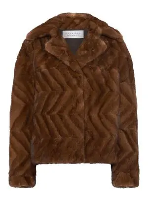 Gabriela Hearst Torstein Recycled Mink Fur Coat - Mahogany
