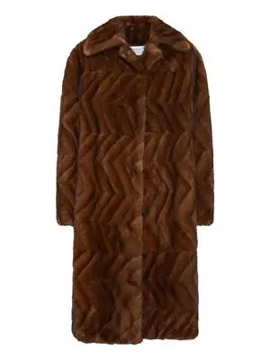 Gabriela Hearst Andal Coat In Recycled Mink Fur - Mahogany