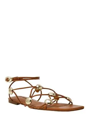 Steve Madden Tides Ankle Strap Sandal - Cognac/gold