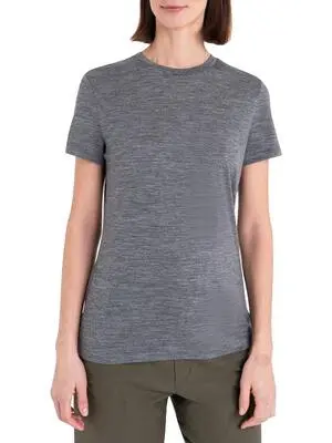 Icebreaker Tech Lite Iii Merino Wool Crewneck T-shirt - Gritstone Heather