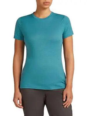 Icebreaker Tech Lite III Merino Wool Crewneck T-Shirt Topaz