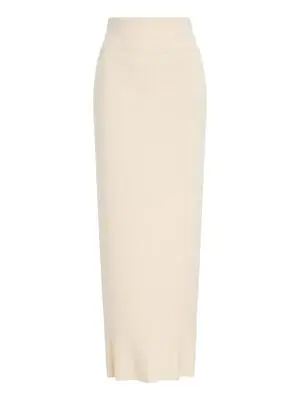 Wardrobe.NYC Knit Column Maxi Skirt - Ivory