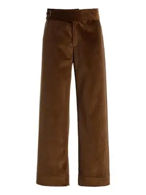 La Veste Riding Cotton Corduroy Trousers - Brown