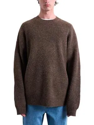 Topman Oversize Crewneck Sweater - Brown