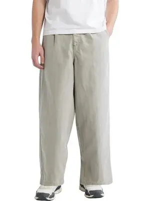 Topman Herringbone Pleated Barrel Pants - Stone