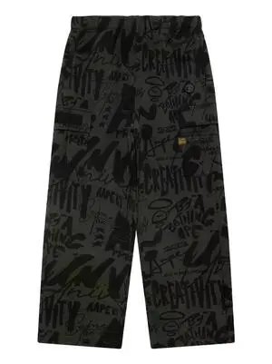AAPE BY *A BATHING APE® Patch Print Trousers - Grey