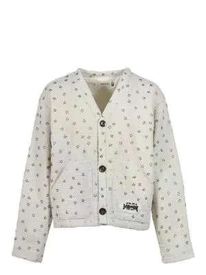 HONOR THE GIFT Floral-embellished Cardigan - White