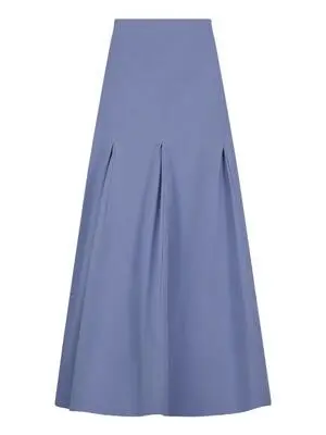 LELA ROSE Cotton Poplin A-Line Skirt
