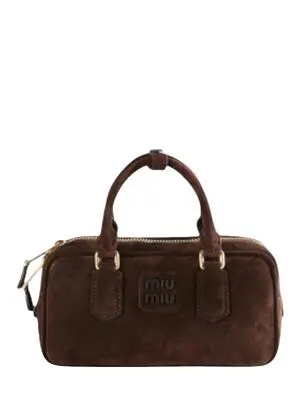 Miu Miu Bauletto Camoscio Padded Handbag - Moro