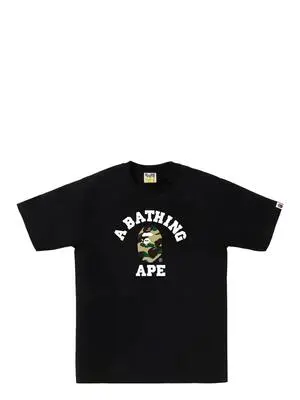 A BATHING APE Camouflage-logo T-shirt - Black