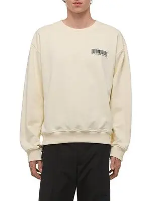 Helmut Lang Relaxed Fit Ski Schedule Sweatshirt - Winter White