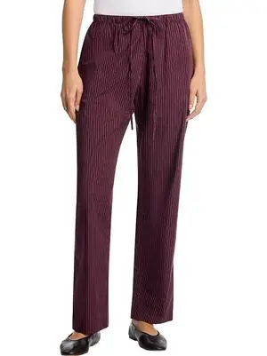 LESET Striped Tie Pants - Bordeaux/rose Stripe