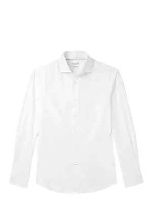 Brunello Cucinelli Slim-fit Cotton Oxford Shirt - White