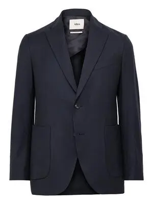 Altea Aston Slim-fit Virgin Wool-blend Suit Jacket - Blue
