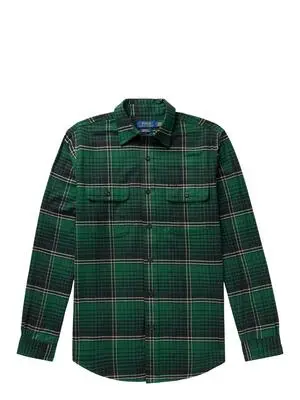 Polo Ralph Lauren Checked Cotton-blend Flannel Shirt - Green
