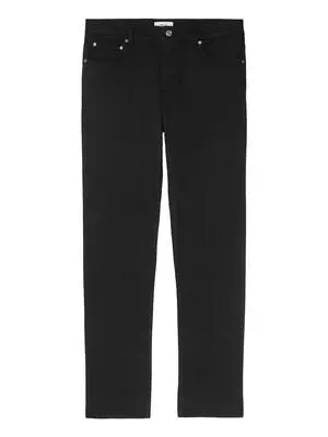 Nn07 Tony 1923 Straight-leg Organic Cotton-blend Twill Trousers - Black
