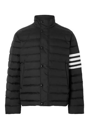 Thom Browne Striped Quilted Ripstop Down Jacket - Black