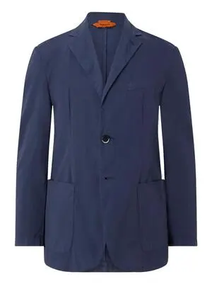 Barena Venezia Slim-fit Garment-dyed Cotton-blend Suit Jacket - Blue