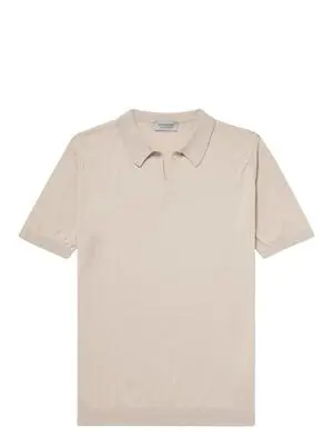 John Smedley Noah Sea Island Cotton Polo Shirt - Neutrals