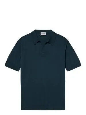 John Smedley Noah Sea Island Cotton Polo Shirt - Green