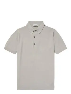 John Smedley John Smedley - Roth Slim-Fit Sea Island Cotton Polo Shirt - Men - Gray - S Gray
