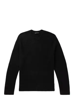 JAMES PERSE Cashmere Crew Neck Sweater - Black