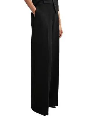 REISS Wide Leg Trousers - Black