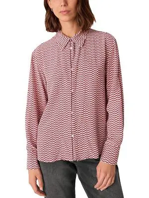 Whistles Geometric Print Shirt - Red/multi