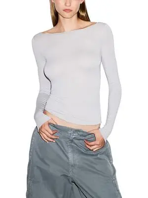 SKIMS Sheer Modal Long Sleeve Tee Mist