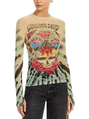 Alice + Olivia X Grateful Dead Delaina Long Sleeved Crewneck Tee - Amplify