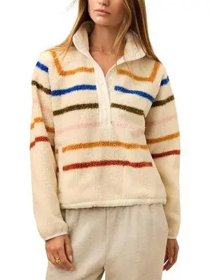 Faherty Brand Fireside Fleece Popover Sweater - Dream Stripe