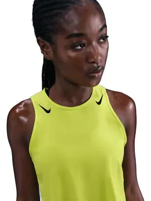 Nike Aeroswift Dri-fit Adv Cropped Running Tank Top - Green