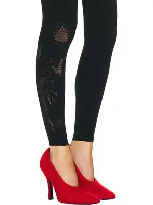 Wolford Rose Net Legging - Black