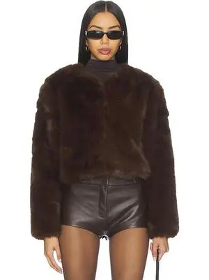 Blanknyc Crop Faux Fur Coat - Gala Affair