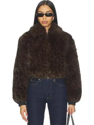 Blanknyc Cropped Faux Fur Coat - Midnight Run