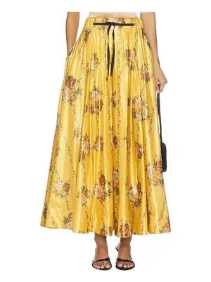 Agua Bendita Delta Maxi Skirt - Yellow