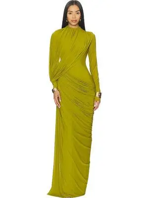 DEME BY GABRIELLA Suzie Drape Dress - Green