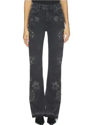 Free People Irie Embellished Wide Leg - Phantom