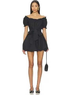 LoveShackFancy Isolle Mini Dress - Black