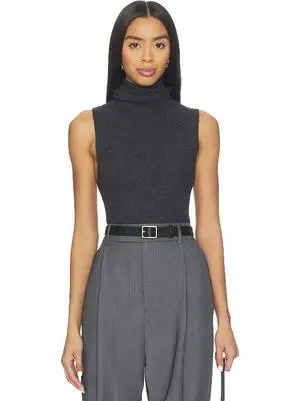 EAVES Makena Sleeveless Turtleneck - Charcoal