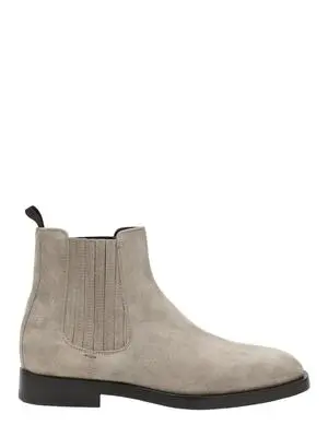 Brunello Cucinelli Suede Chelsea Boots - Beige