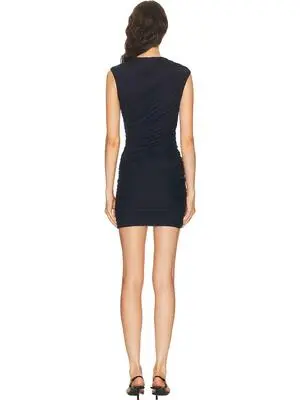 AGOLDE Ester Twist Dress - Navy